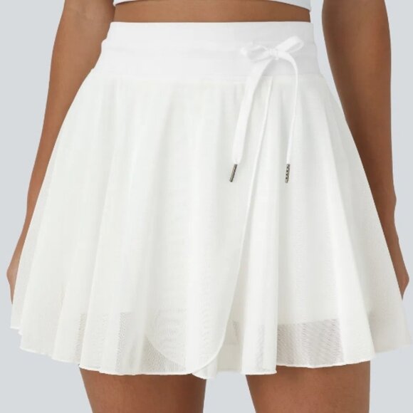 HALARA | Skirts | High Waisted Drawstring Contrast Mesh 2in Side Pocket ...